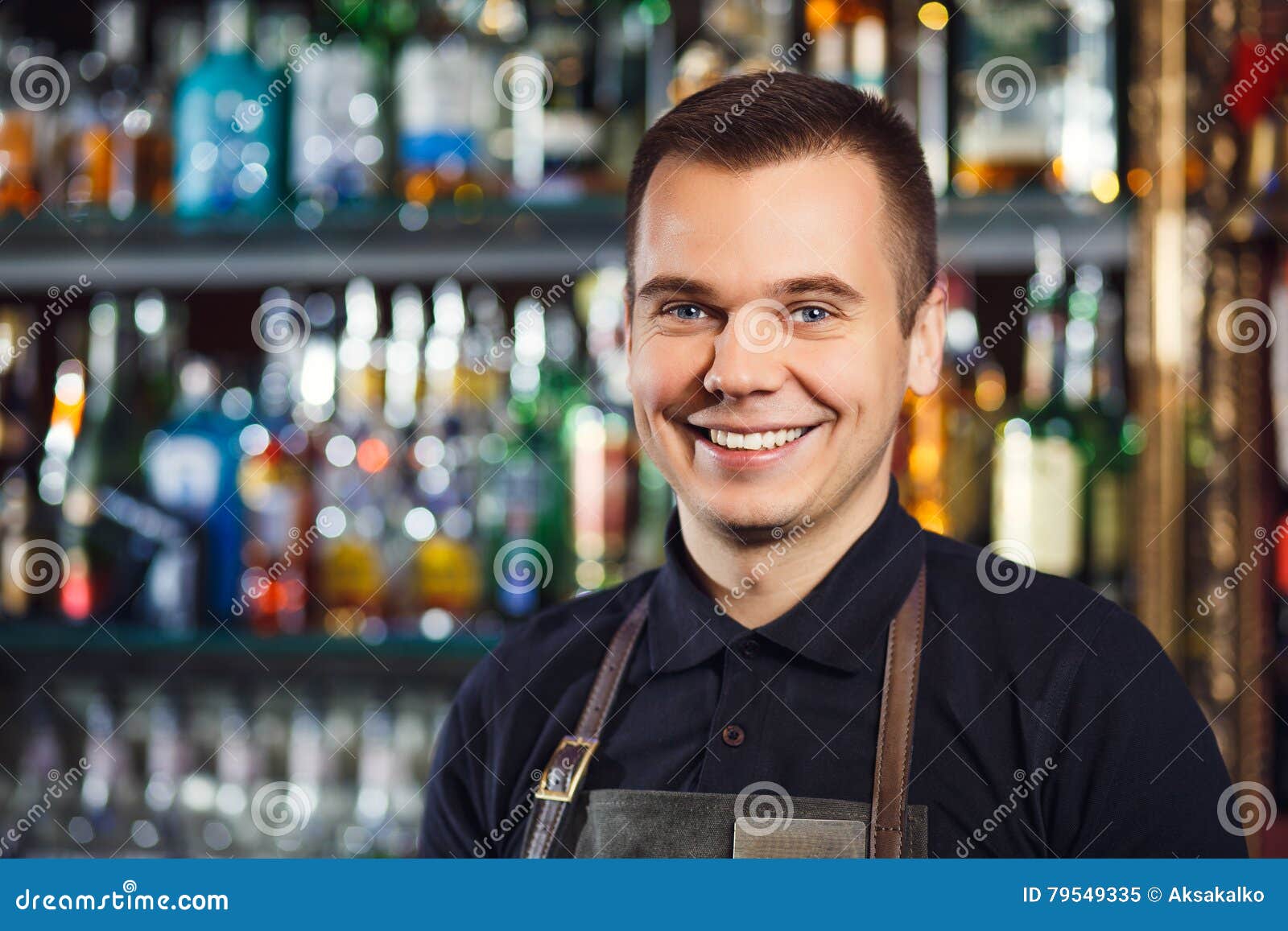 Beautiful Stylish Bartender Stock Image - Image of indoors, counter ...