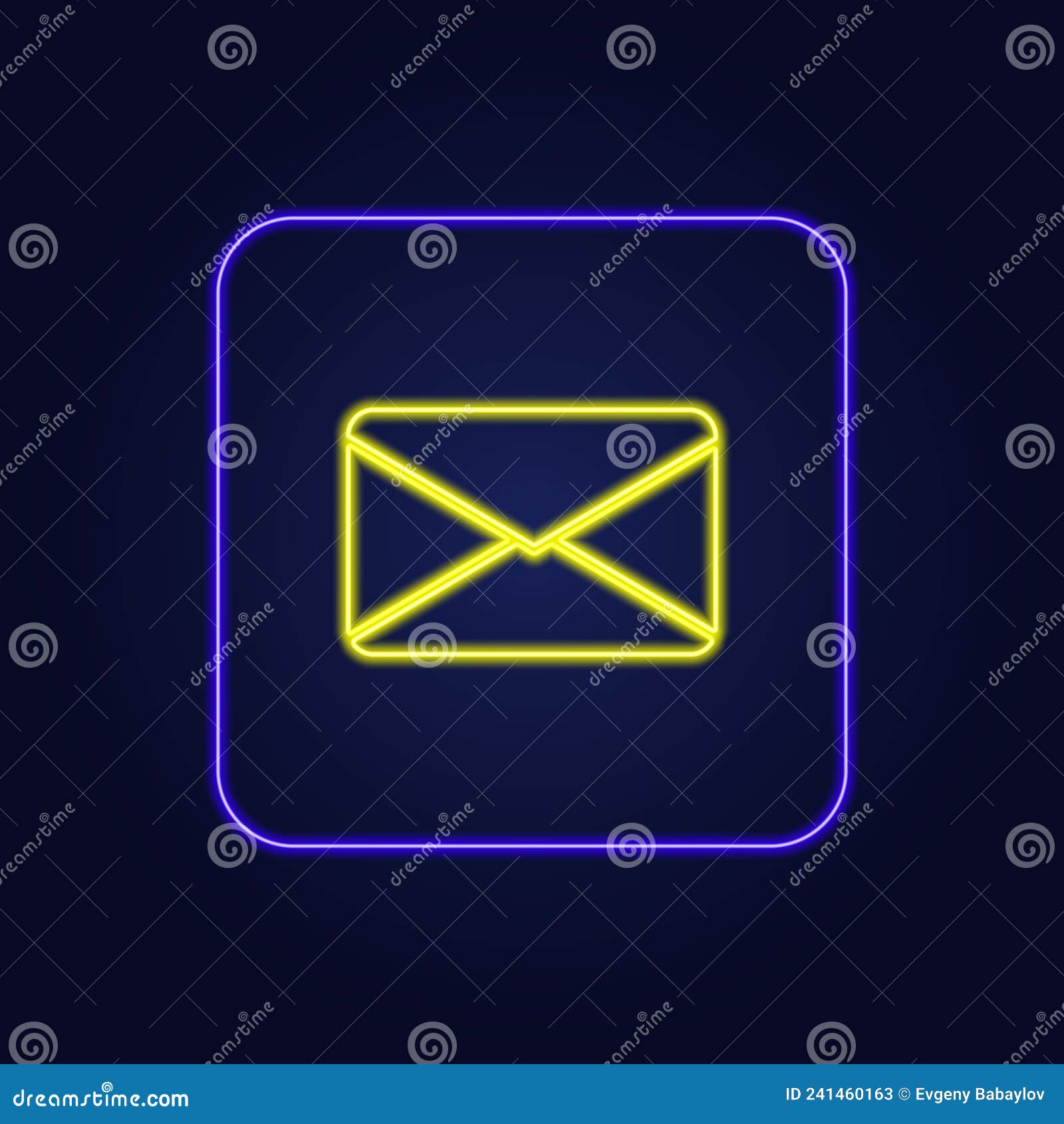 Beautiful Stylish Colorful Neon Envelope Icon - Vector Stock Vector ...