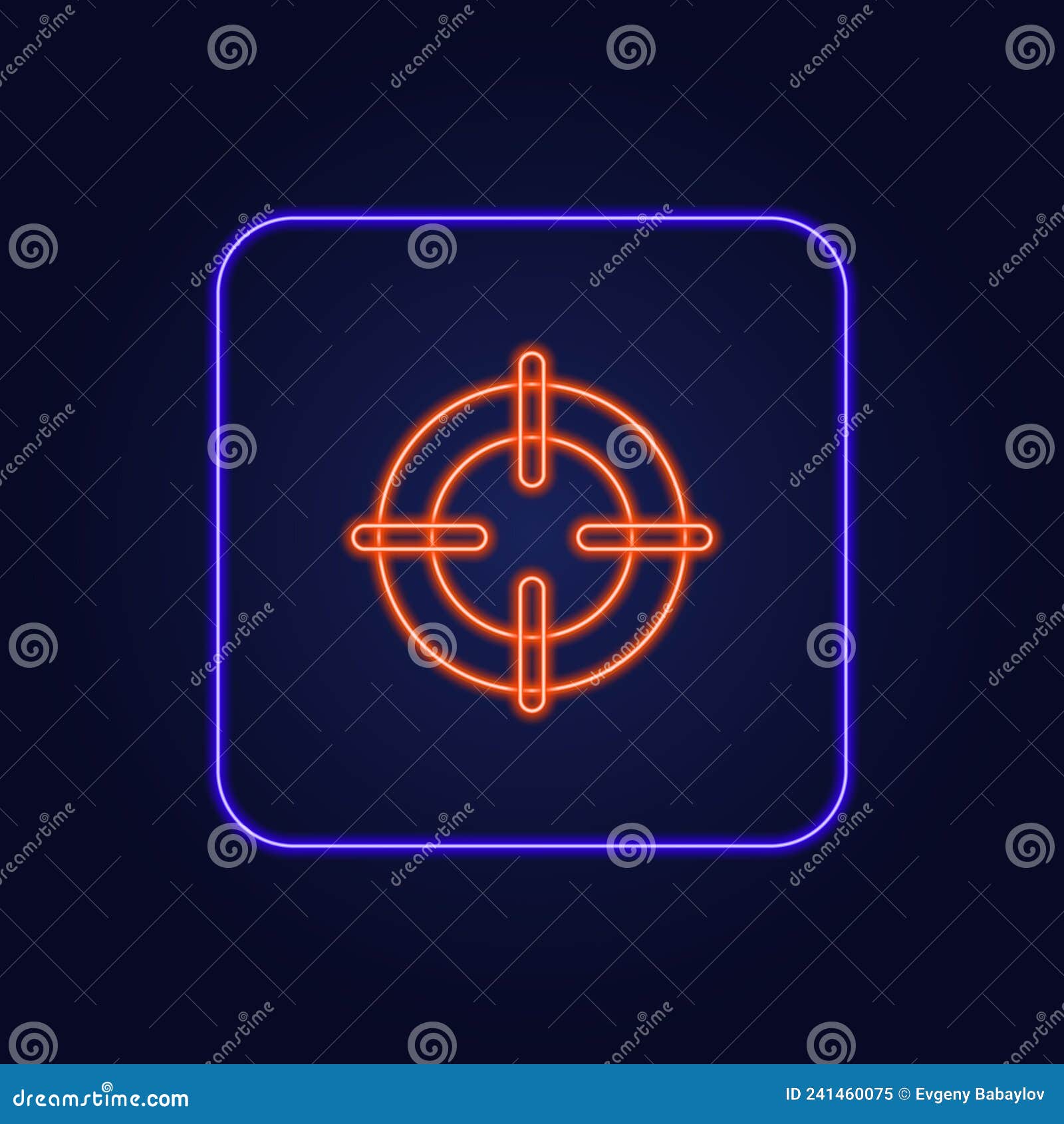 Beautiful Stylish Colorful Neon Scope Icon - Vector Stock Vector ...