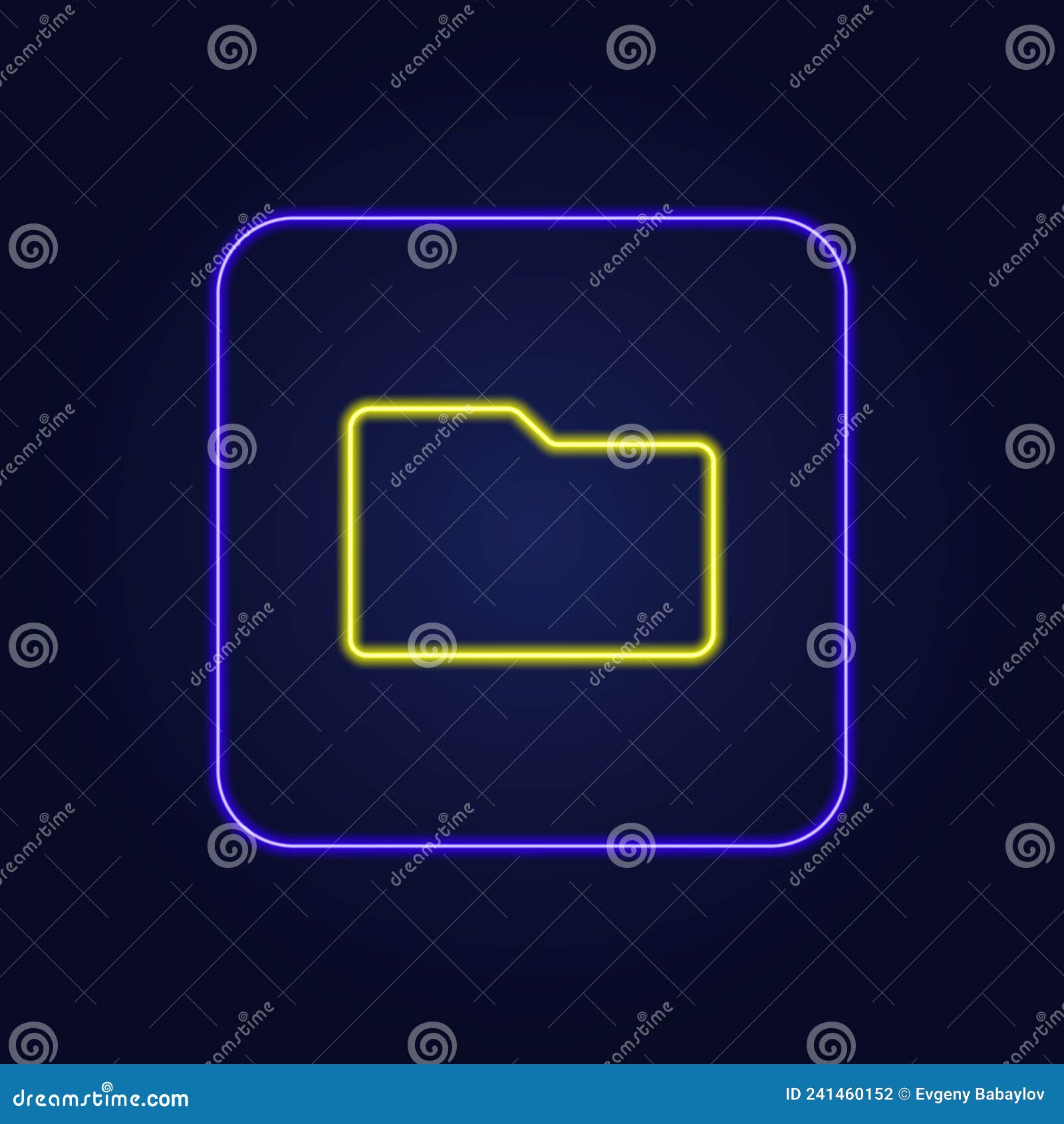 Beautiful Stylish Colorful Neon Web Folder Icon - Vector Stock Vector ...