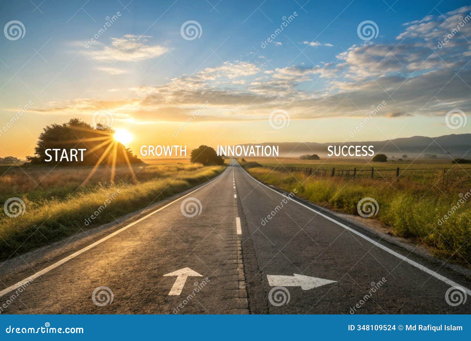 Beautiful Success Journey Roadmap Stock Illustration - Illustration of ...