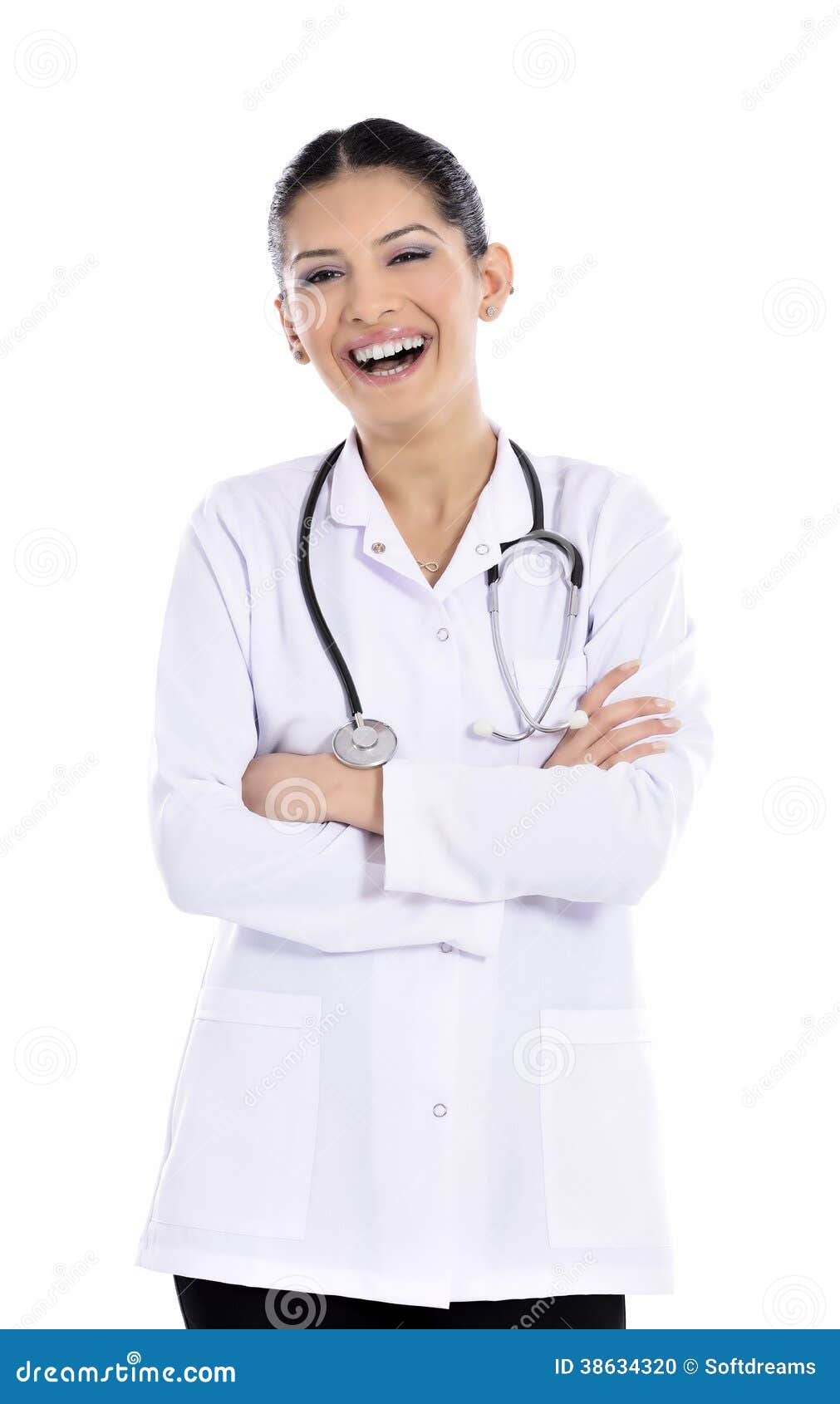 Beautiful Successful Nurse Doctor Stock Photo - Image of amazed ...