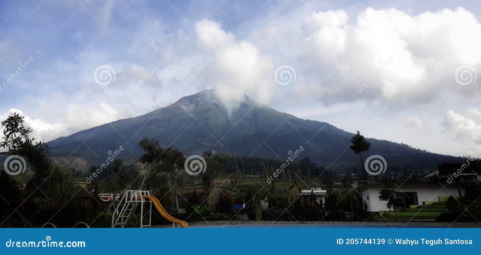 Beautiful of Sumbing Mountain Stock Image - Image of reflection ...