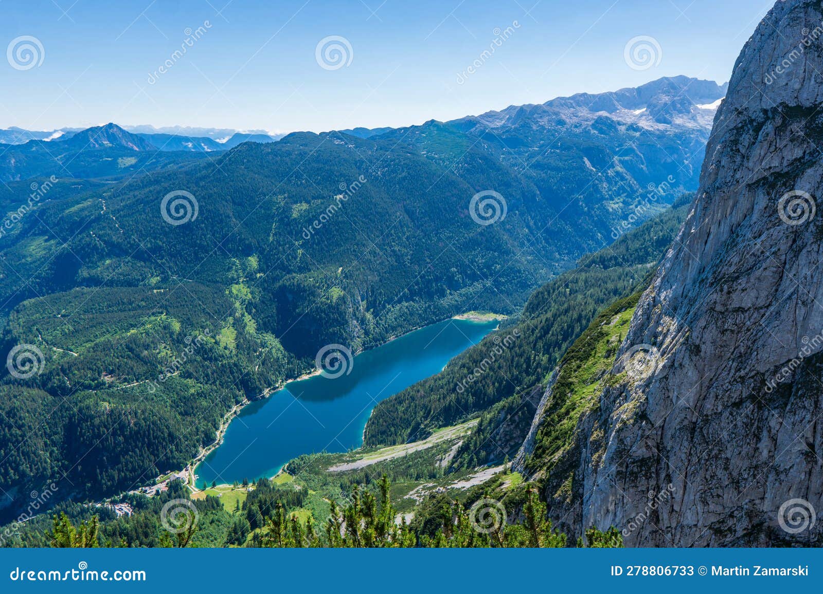 Beautiful Summer Alpine Lake Gosausee View (Austria Stock Image - Image ...
