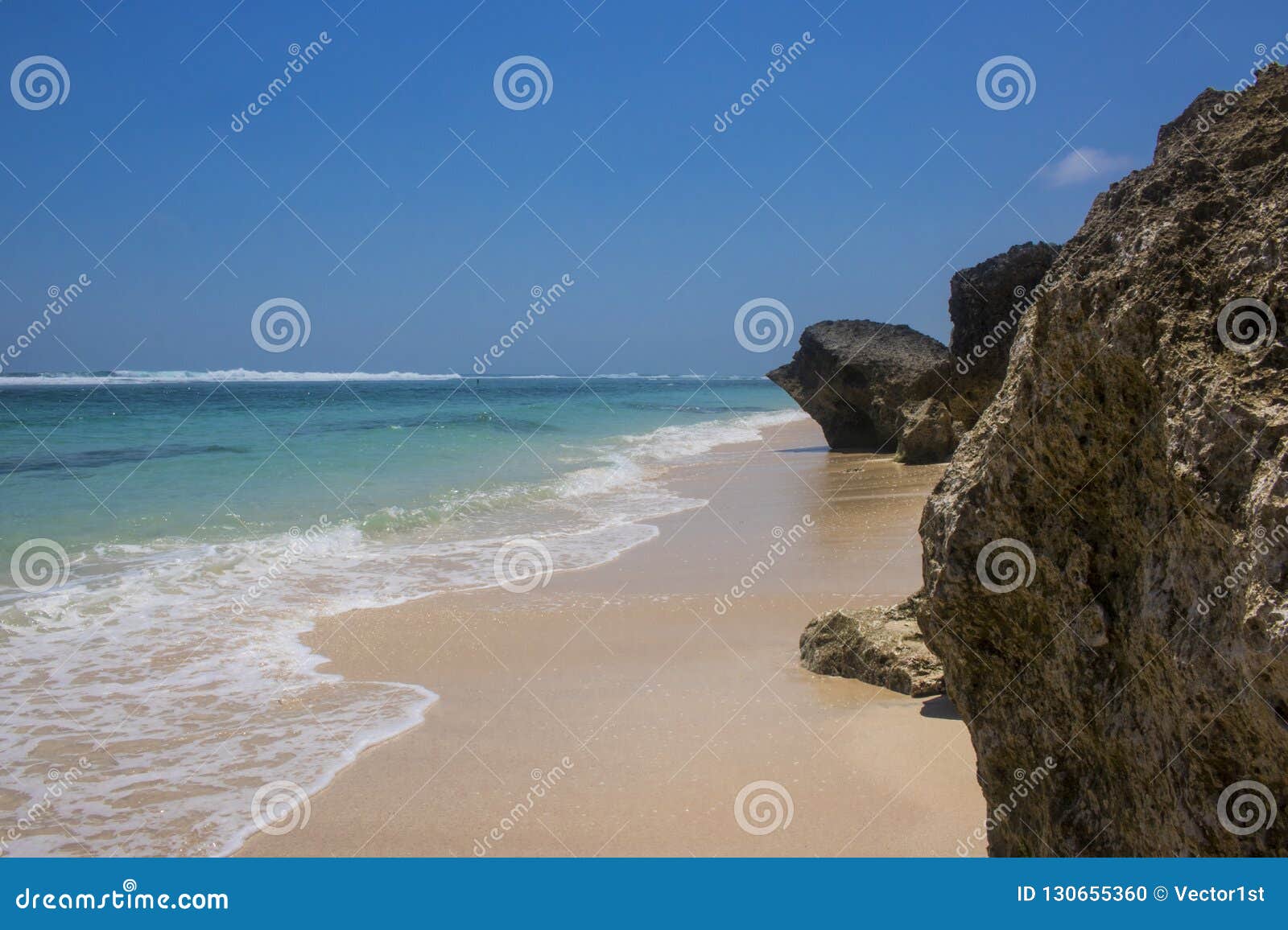 Beautiful Summer Beach View Stock Photo - Image of coral, wave: 130655360