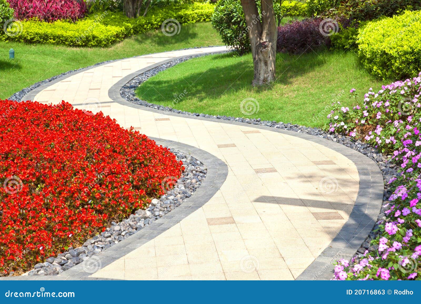 Walkway-Garden Road Stock Photo | CartoonDealer.com #118071696