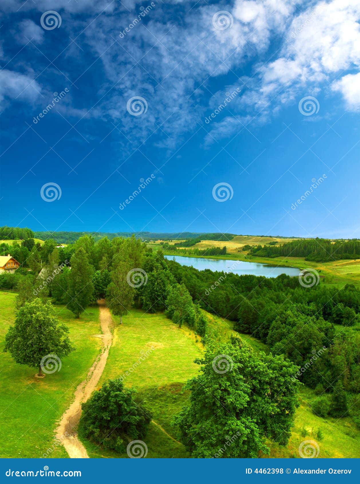 Beautiful summer landscape stock photo. Image of panoramic - 4462398
