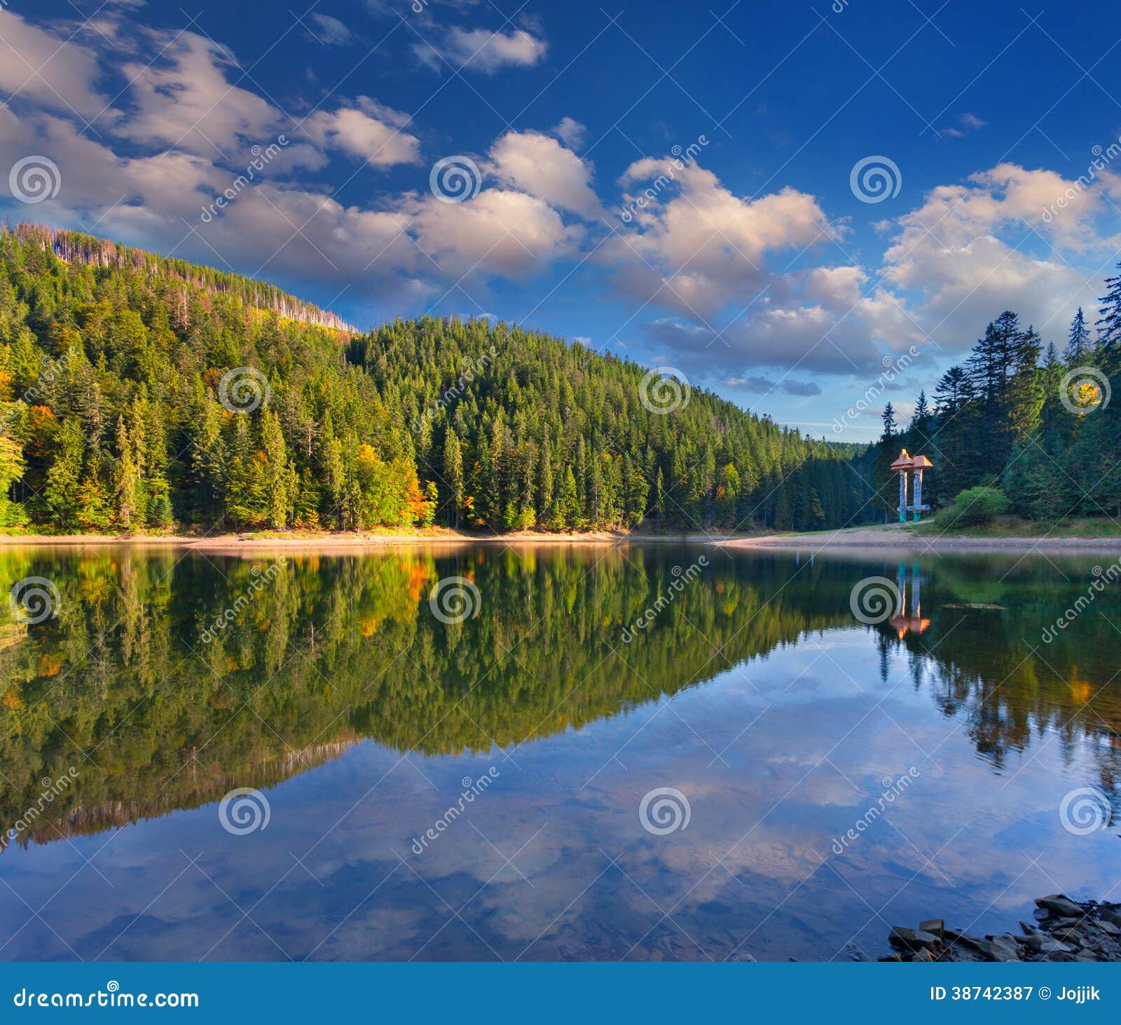 Beautiful Summer Landscape in Mountain Lake. Stock Image - Image of ...