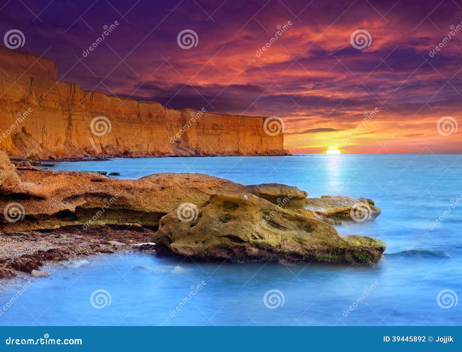 Beautiful Summer Seascape Under Dramatic Sky. Stock Photo - Image of ...
