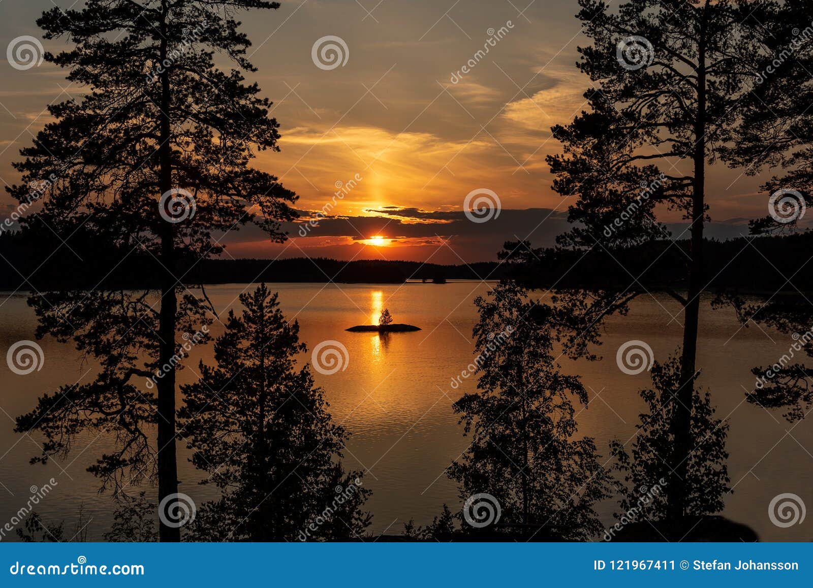 Beautiful summer sunset stock image. Image of evening - 121967411
