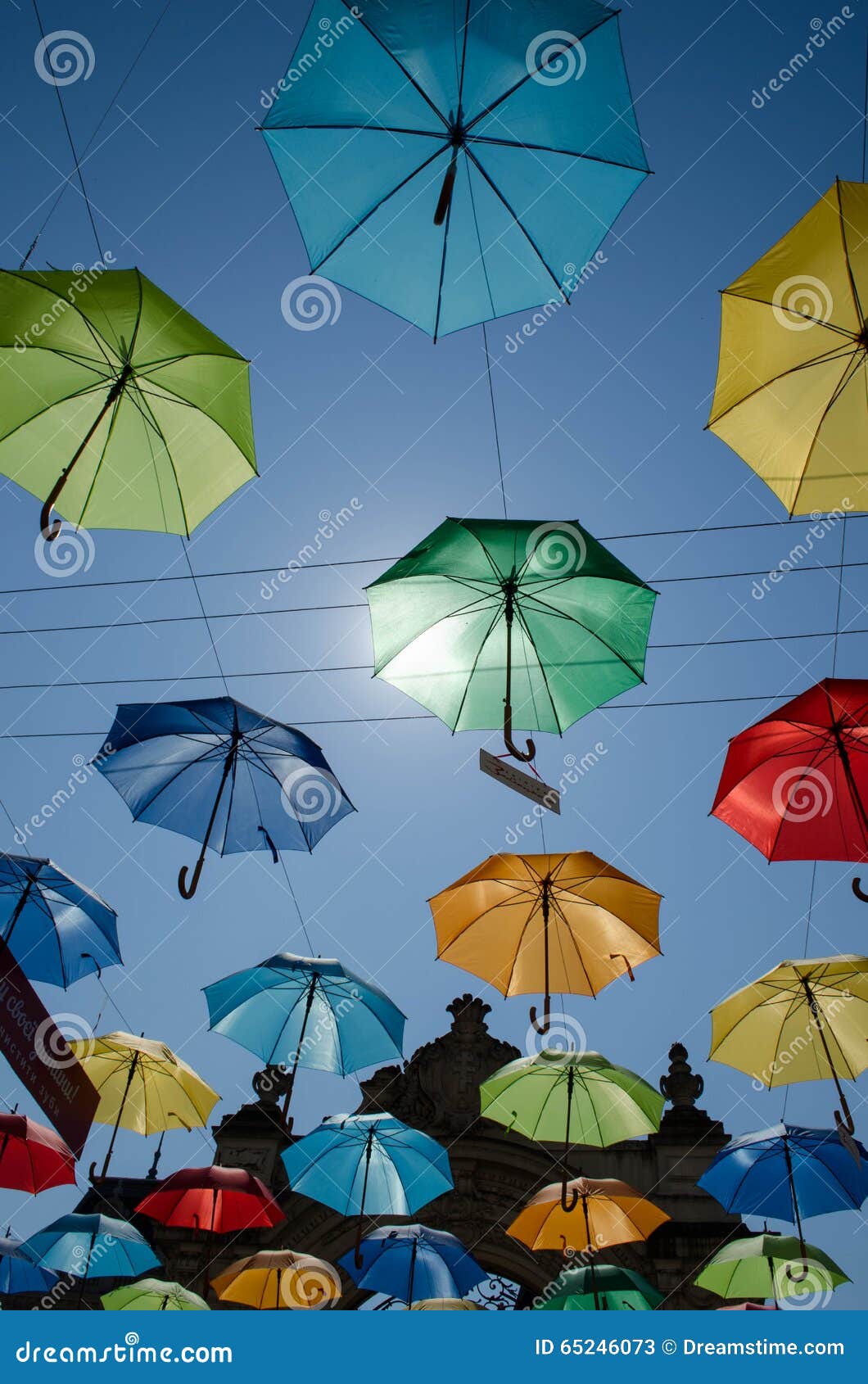 Beautiful Summer Umbrellas in Lviv Stock Image - Image of escape ...