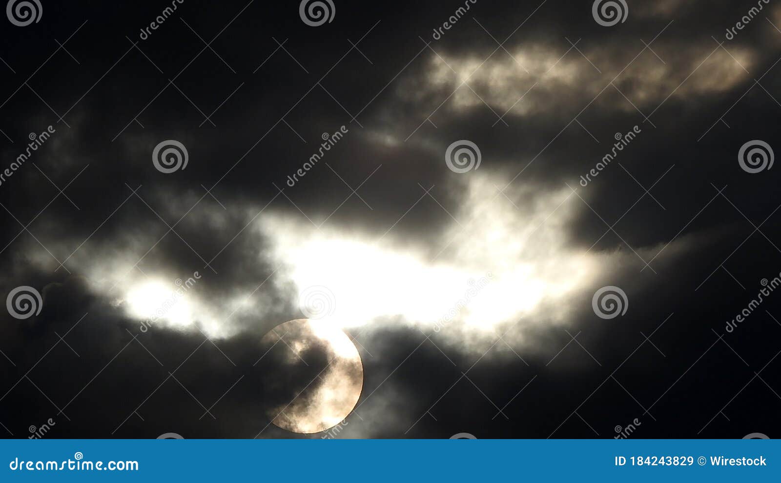 Beautiful Sun Covered by the Heavy Clouds Stock Image - Image of summer ...