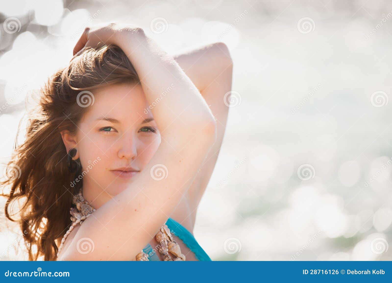 Beautiful Sun Drenched Young Mermaid Stock Photo - Image of rock, beach ...