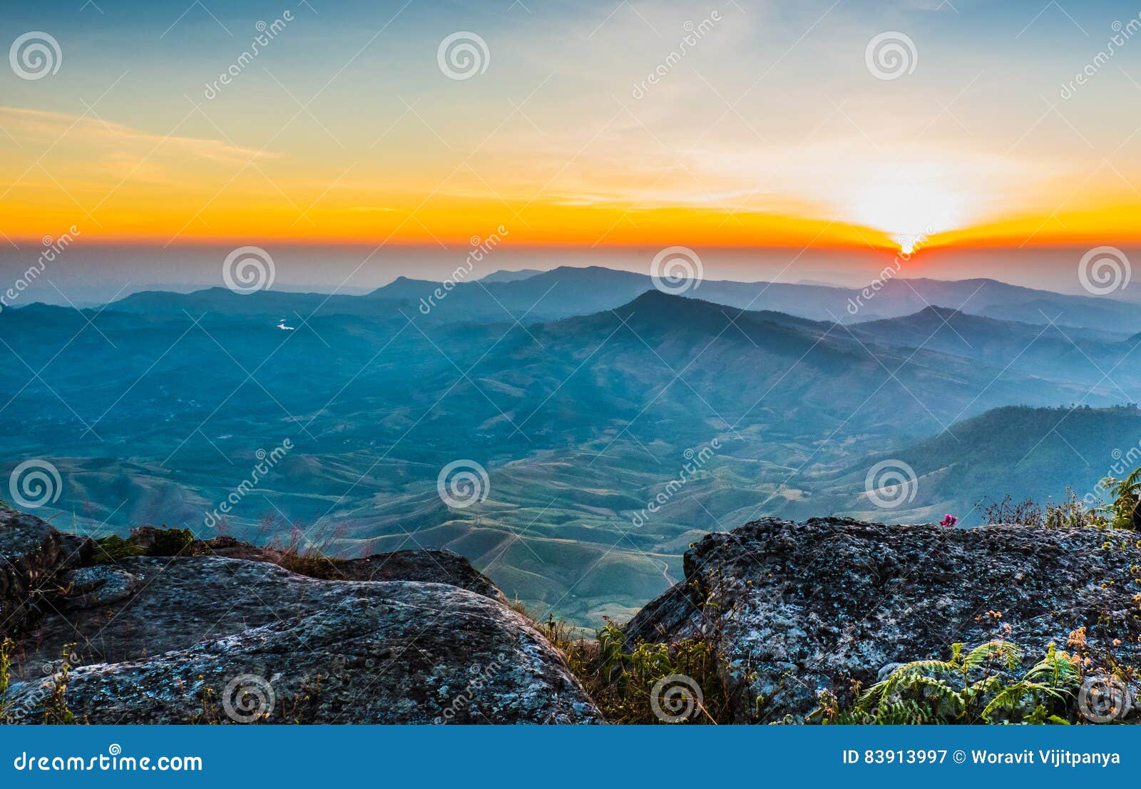 Beautiful sun rise stock image. Image of natural, blue - 83913997
