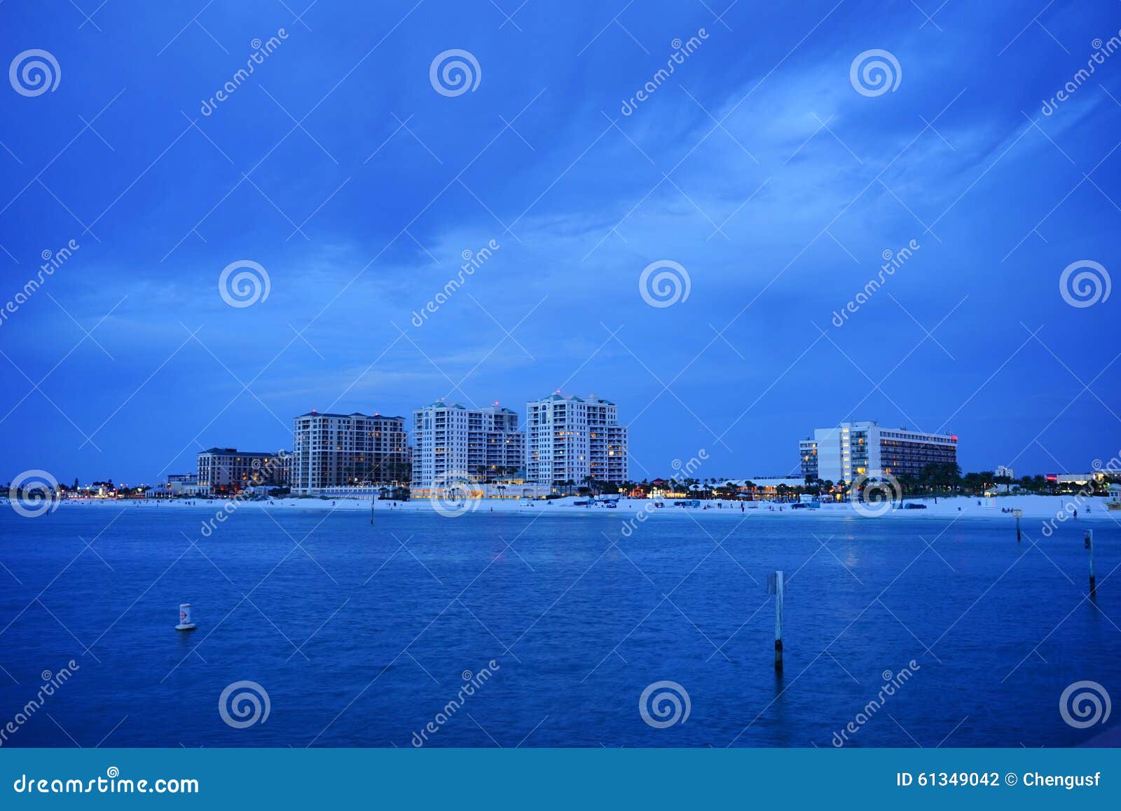 Beautiful Sun Set at Clearwater Beach Stock Photo - Image of peace ...