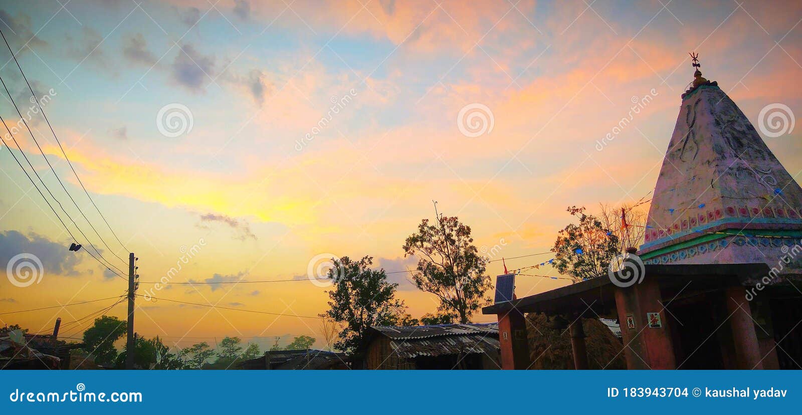 Beautiful Sun Set at Village Stock Photo - Image of beautiful, sirha ...