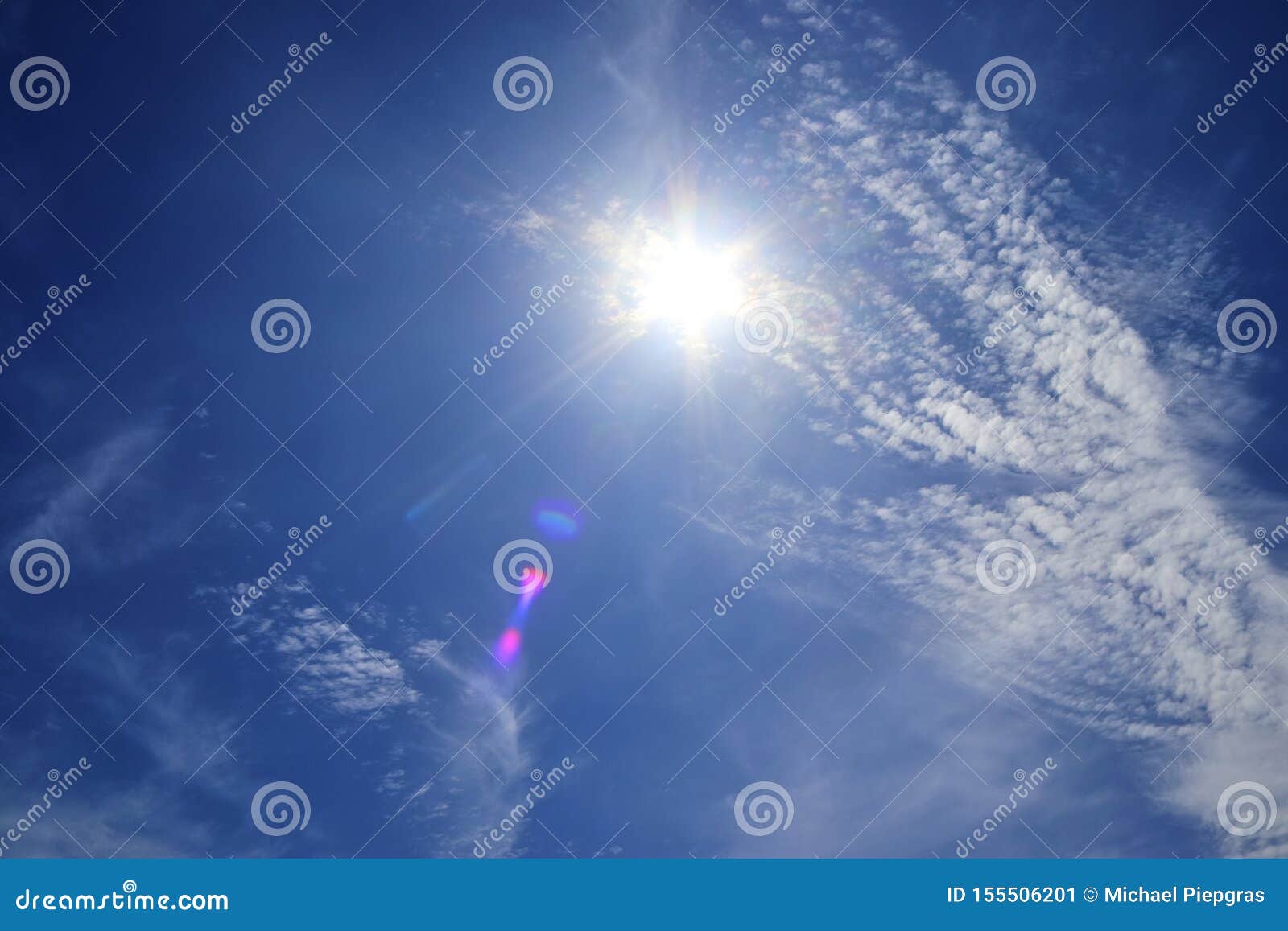 Beautiful Sunlight Beams through Clouds on a Sunset Summer Sky Stock ...