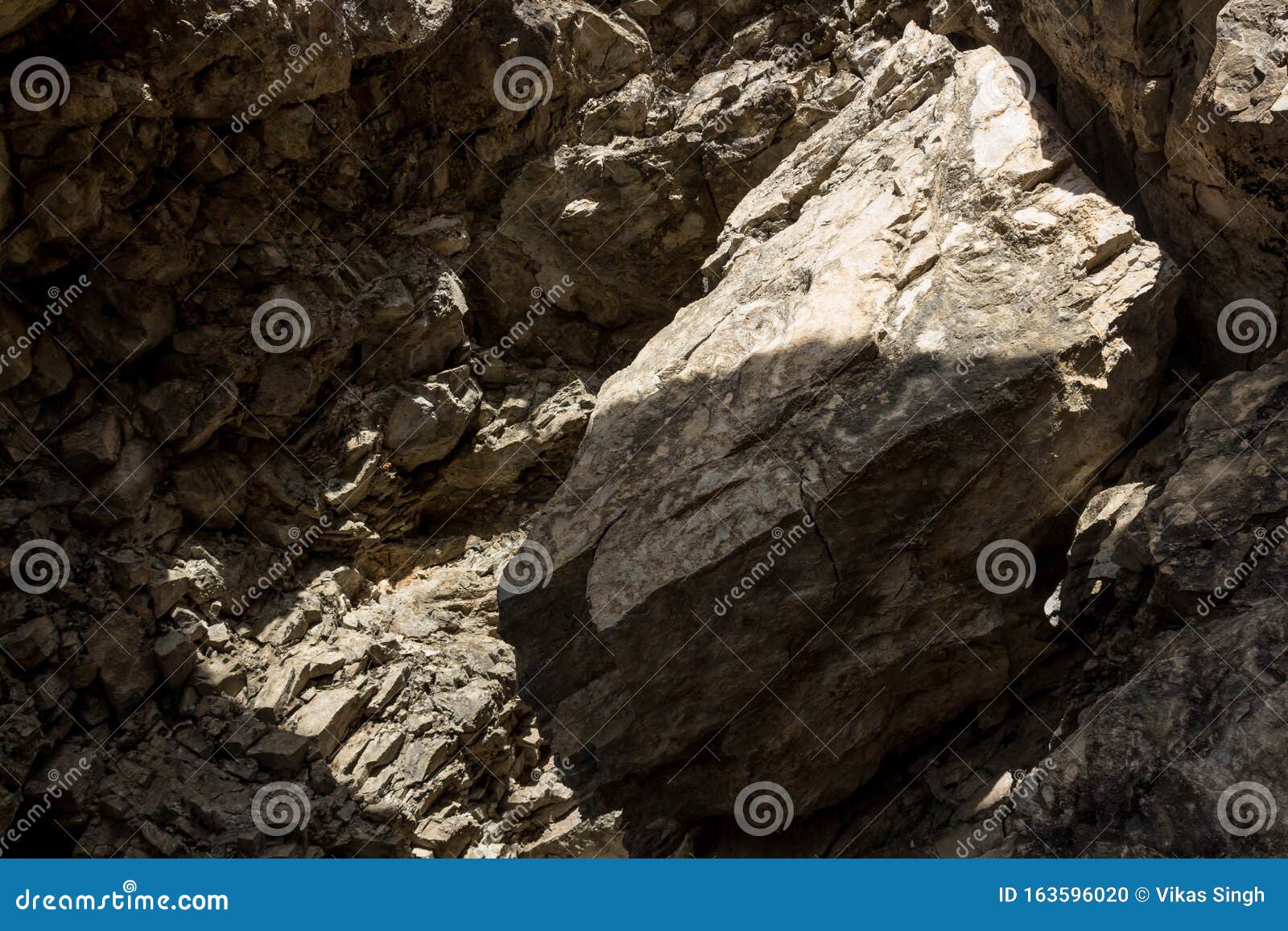 Beautiful Sunlight Falling in a Deep Rocky Cave with Unique Textured ...