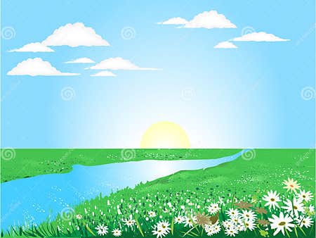 Beautiful sunny day stock vector. Illustration of garden - 9064405