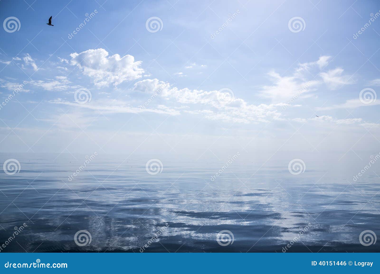 Beautiful Sunny Day with Blue Sky Over the Sea. Stock Photo - Image of ...