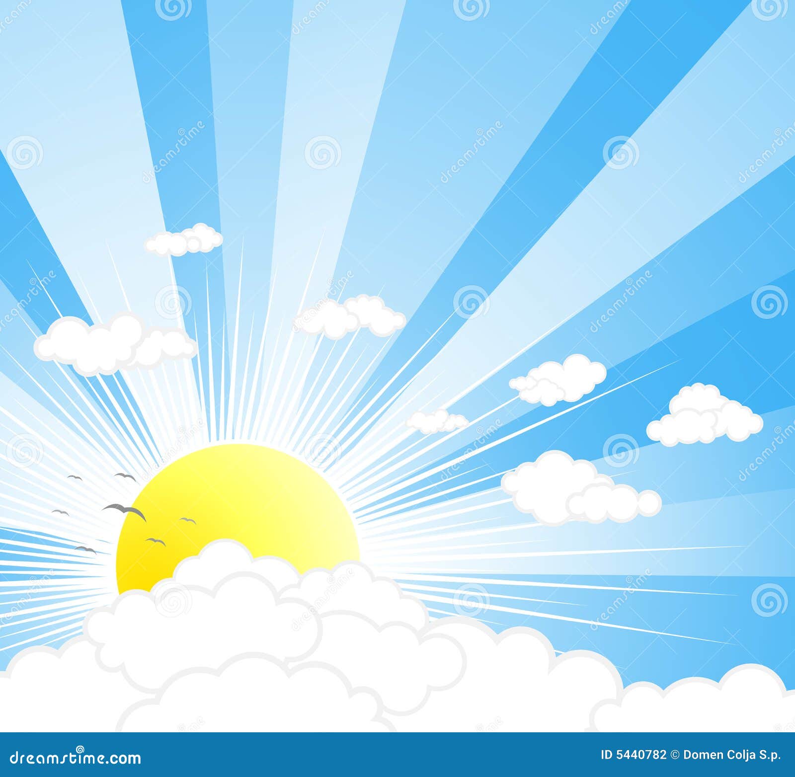 Cartoon Beautiful Skies