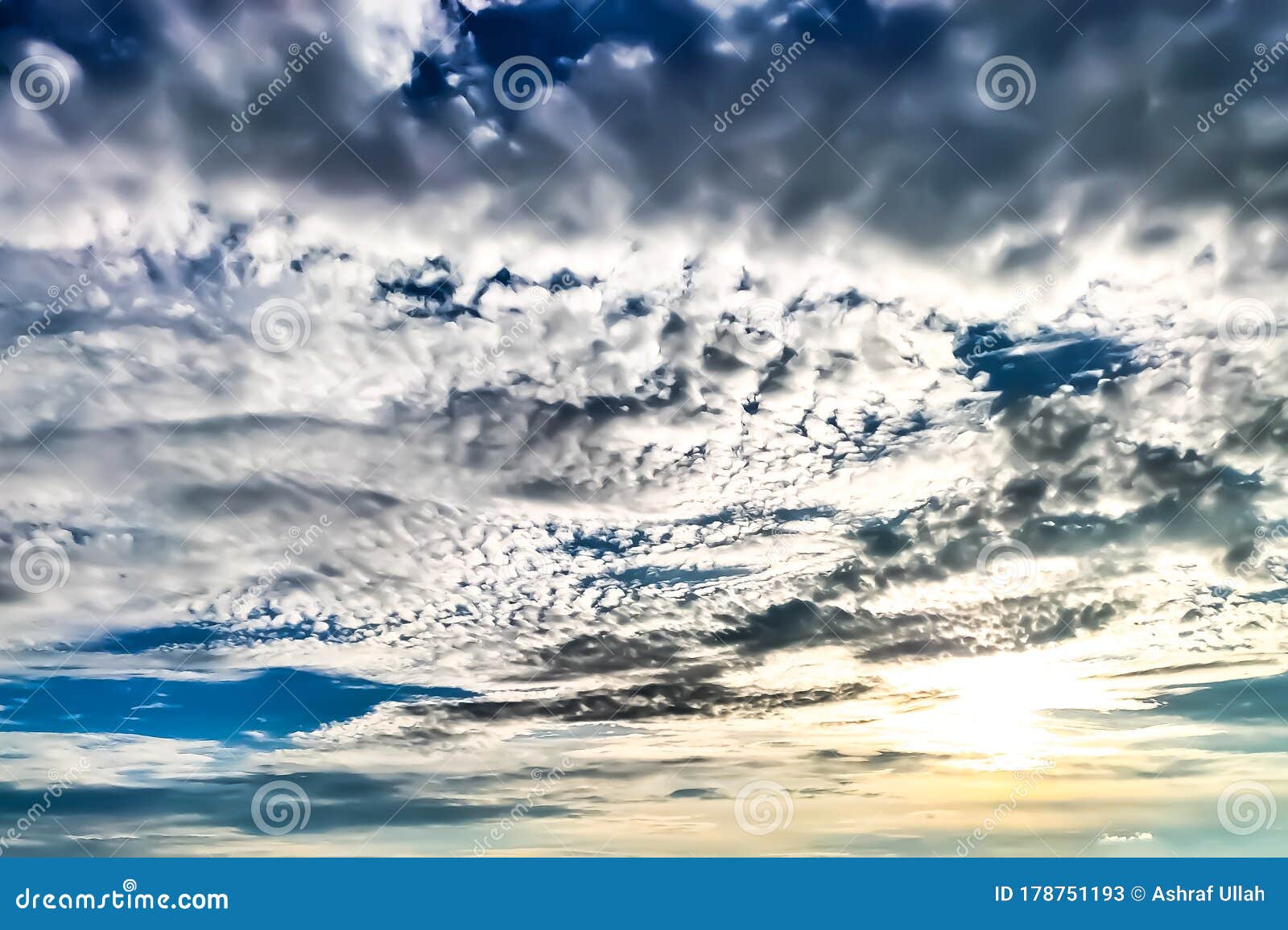 Beautiful Sunny Sky with Clouds Stock Image - Image of sunny, beautiful ...