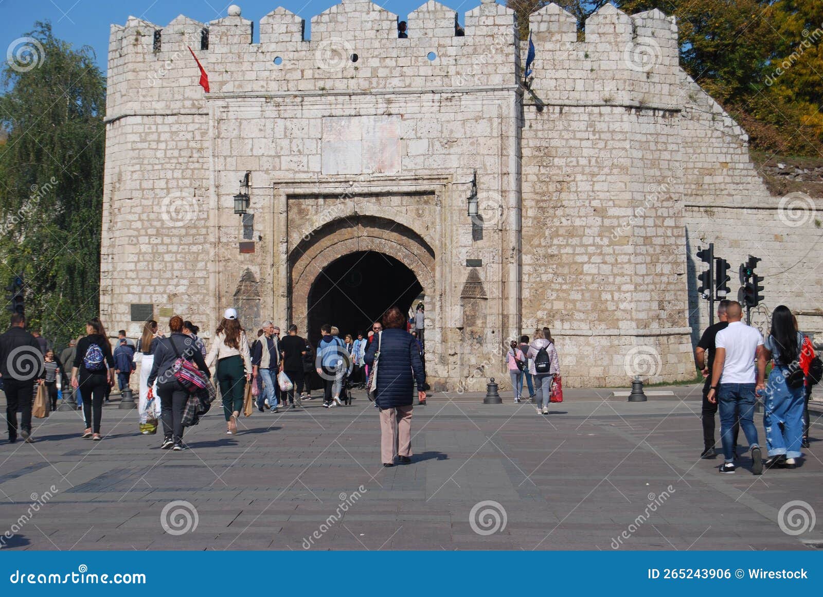 Beautiful Sunny View of Niska Tvrdjava Fortress with Tourists Editorial ...