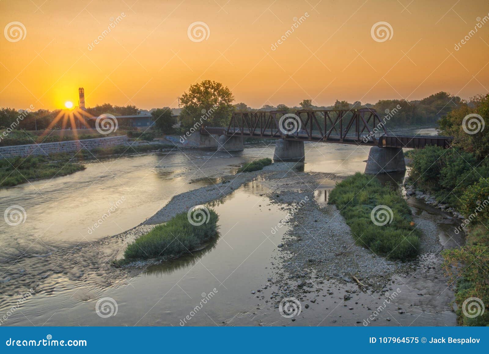 Beautiful Sunrise Above the River Stock Image - Image of horizon, early ...