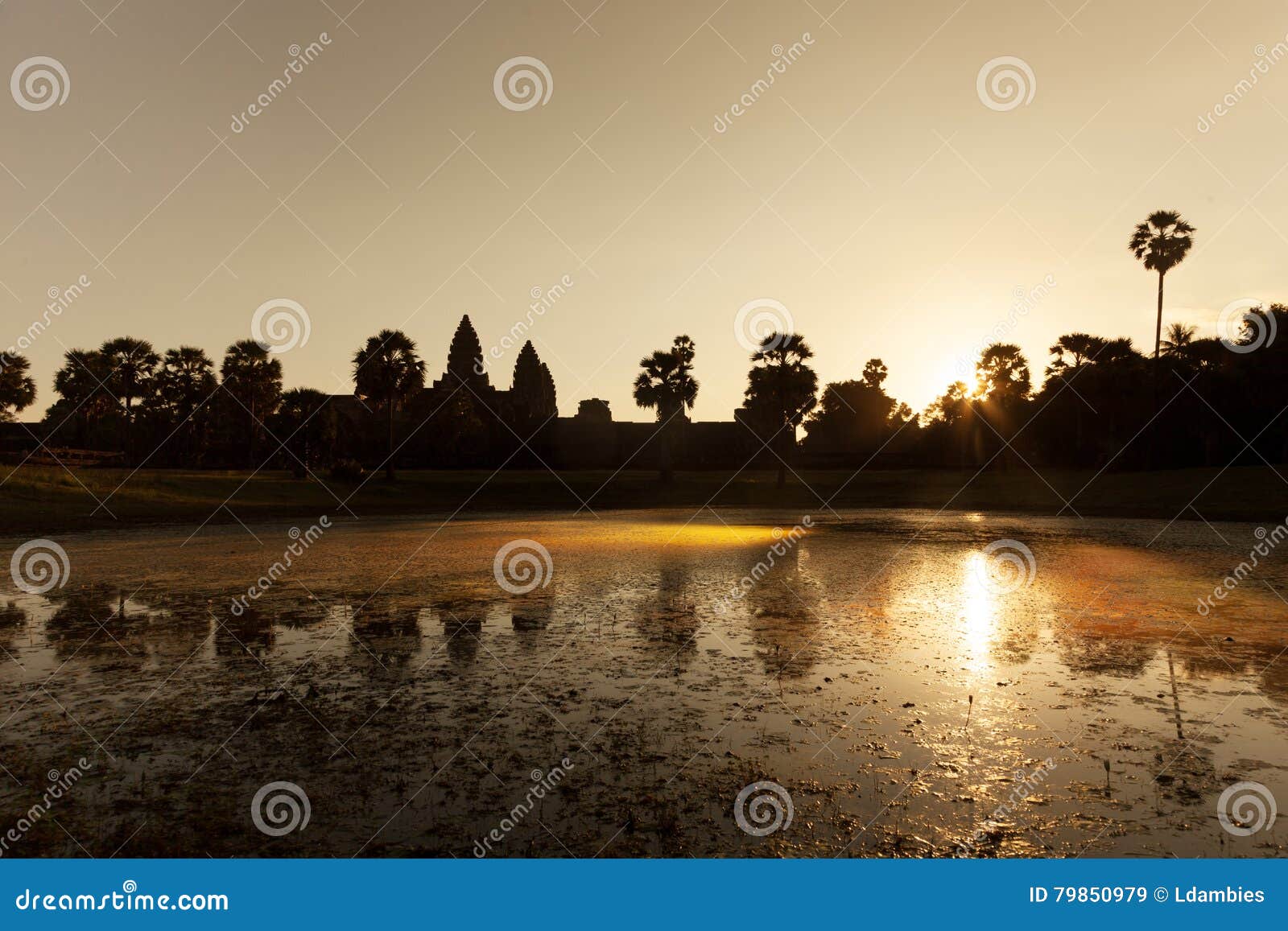 Beautiful Sunrise at Angkor Wat Temple Stock Image - Image of ...
