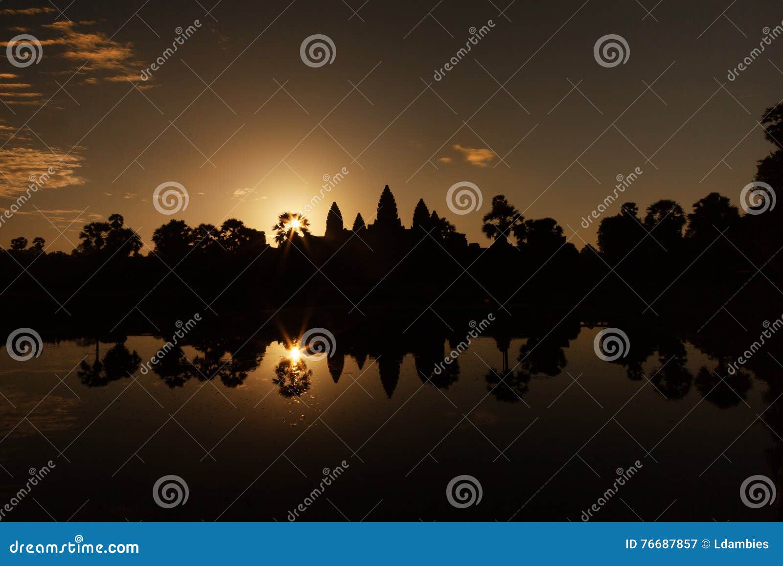 Beautiful Sunrise at Angkor Wat Temple Stock Image - Image of temple ...