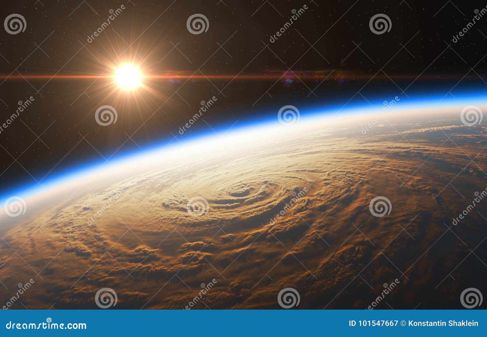 Beautiful Sunrise On The Background Of Hurricane Stock Image ...