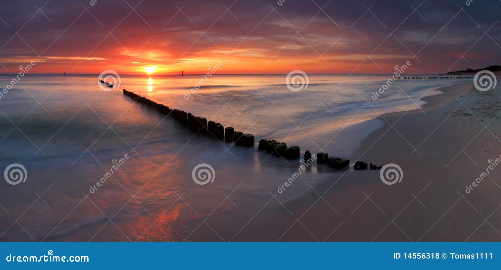 Beautiful Sunrise at Baltic Beach Stock Photo - Image of baltic ...