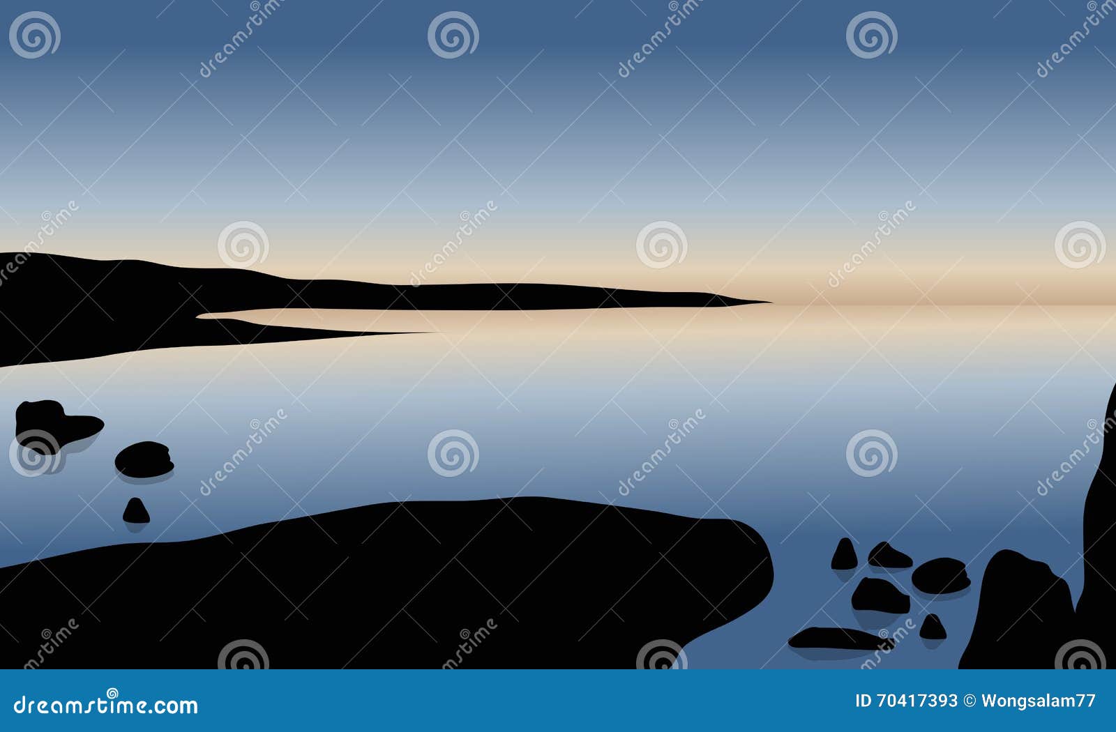 Beautiful at Sunrise in Beach Stock Vector - Illustration of pounding ...