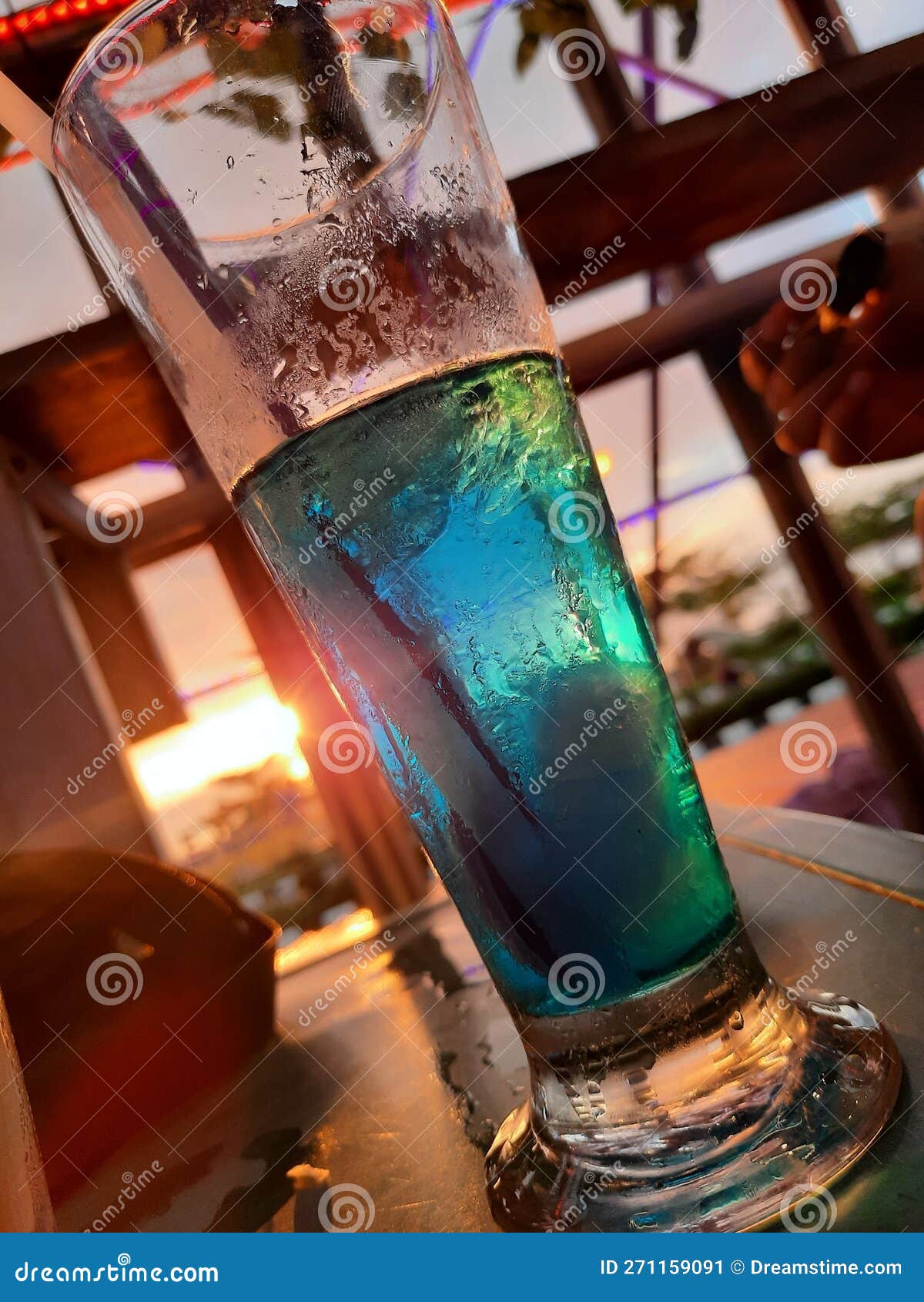 Beautiful Sunrise with Blue Drink Stock Image - Image of light ...