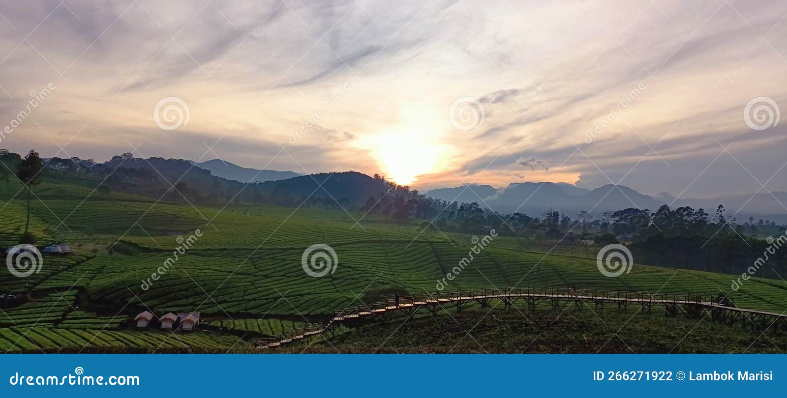 Beautiful Sunrise at Pangalengan, West Java Indonesia Stock Photo ...