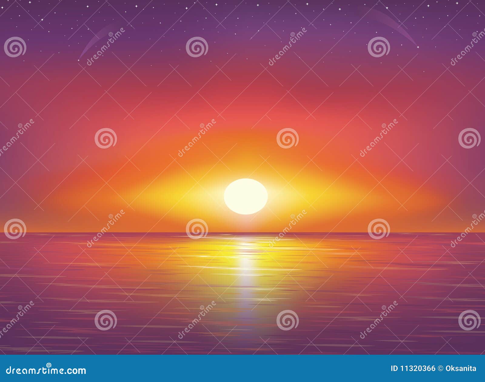 Beautiful Sunset , Vector Illustrations Landscape | CartoonDealer.com ...