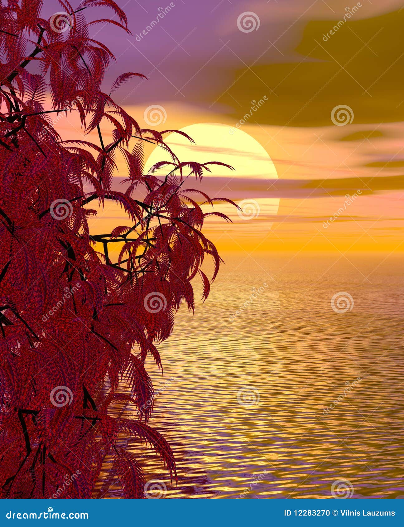 Beautiful sunset stock illustration. Illustration of abstract - 12283270