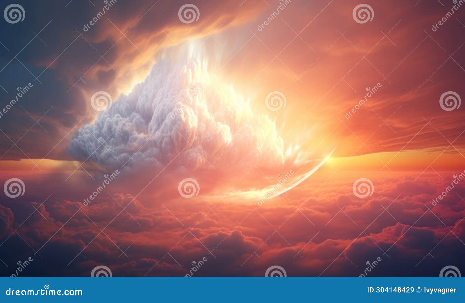 Beautiful Sunset Above Clouds with Rays of Light Stock Image - Image of ...