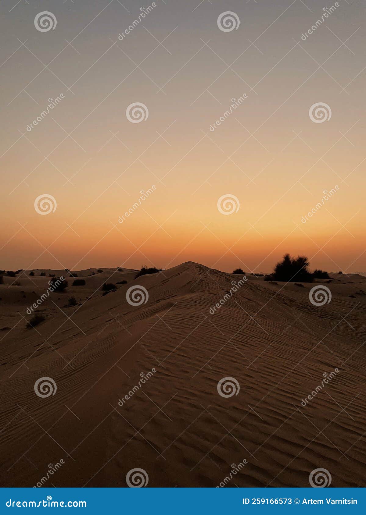 Beautiful Sunset Above Desert Dunes Stock Image - Image of space ...