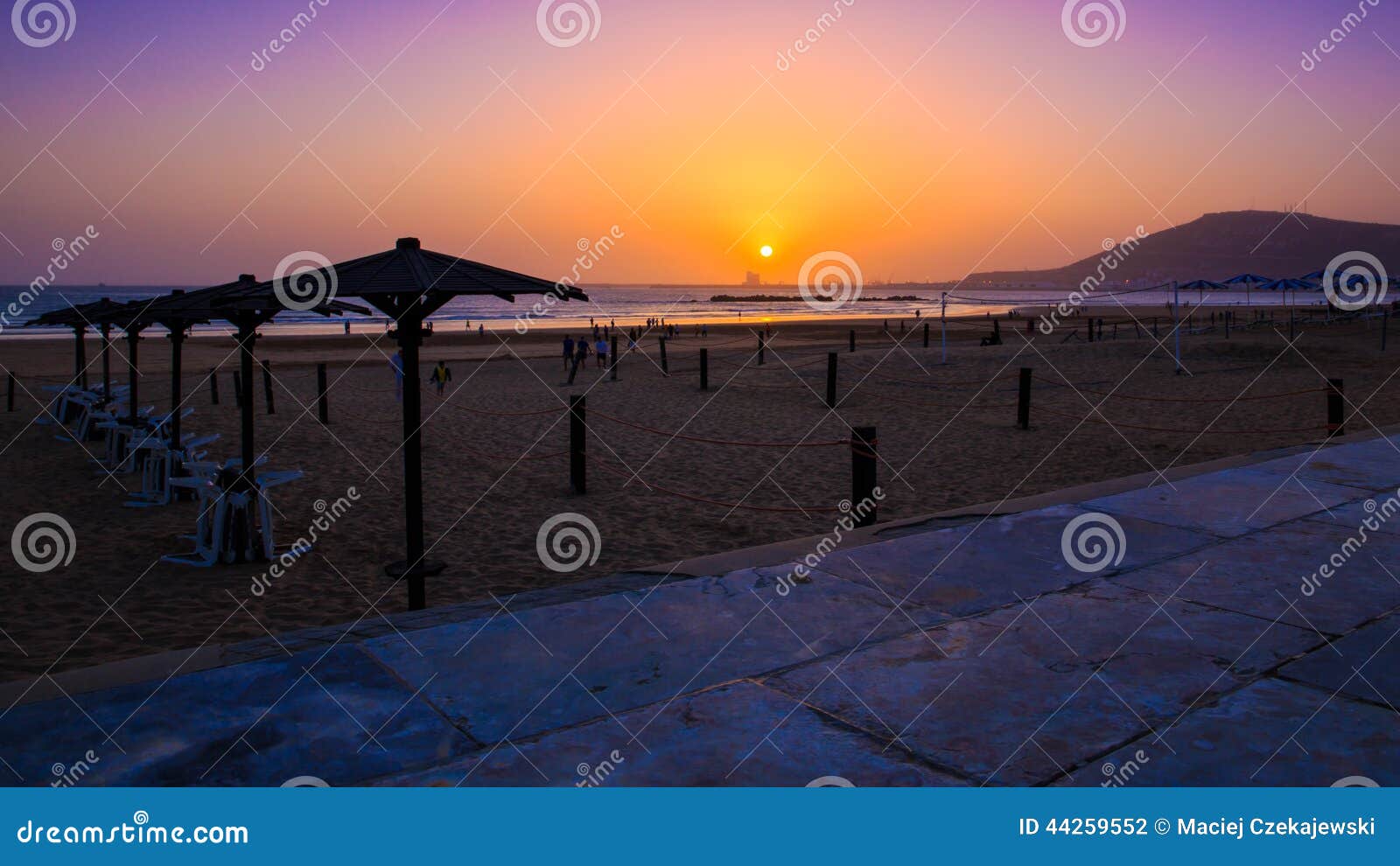 Beautiful Sunset in Agadir, Morocco Stock Photo - Image of calm ...