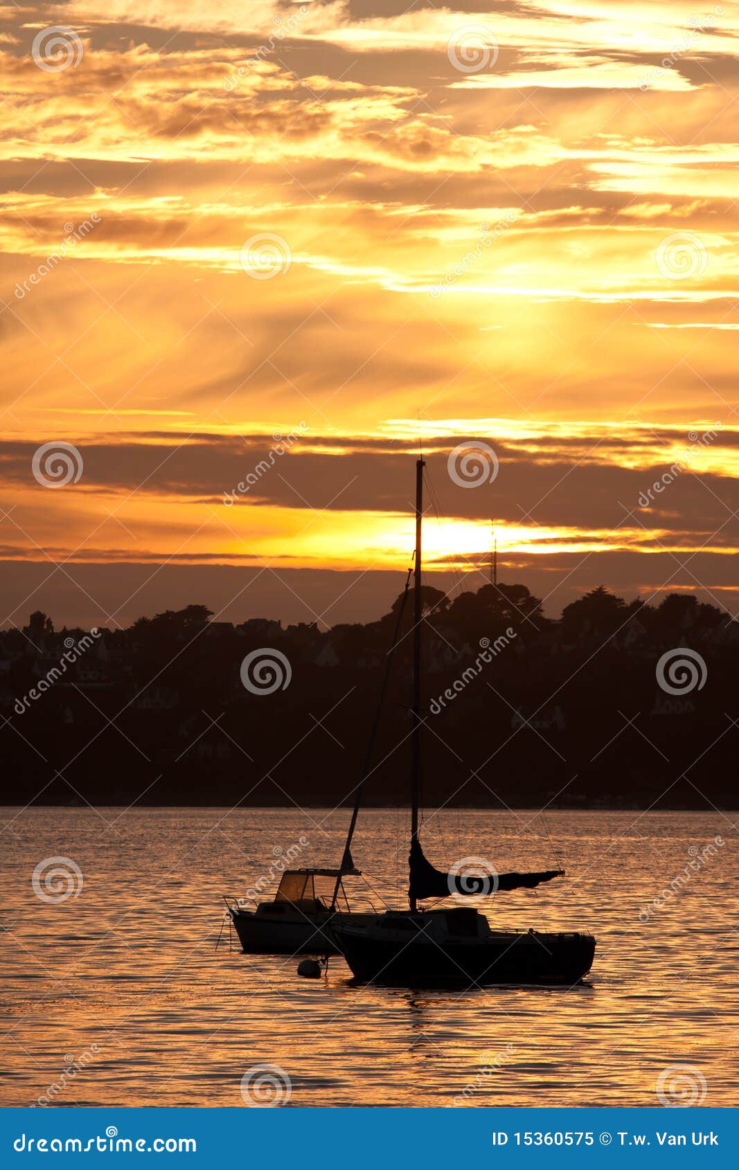 Beautiful Sunset Along the French Coast Stock Image - Image of ...