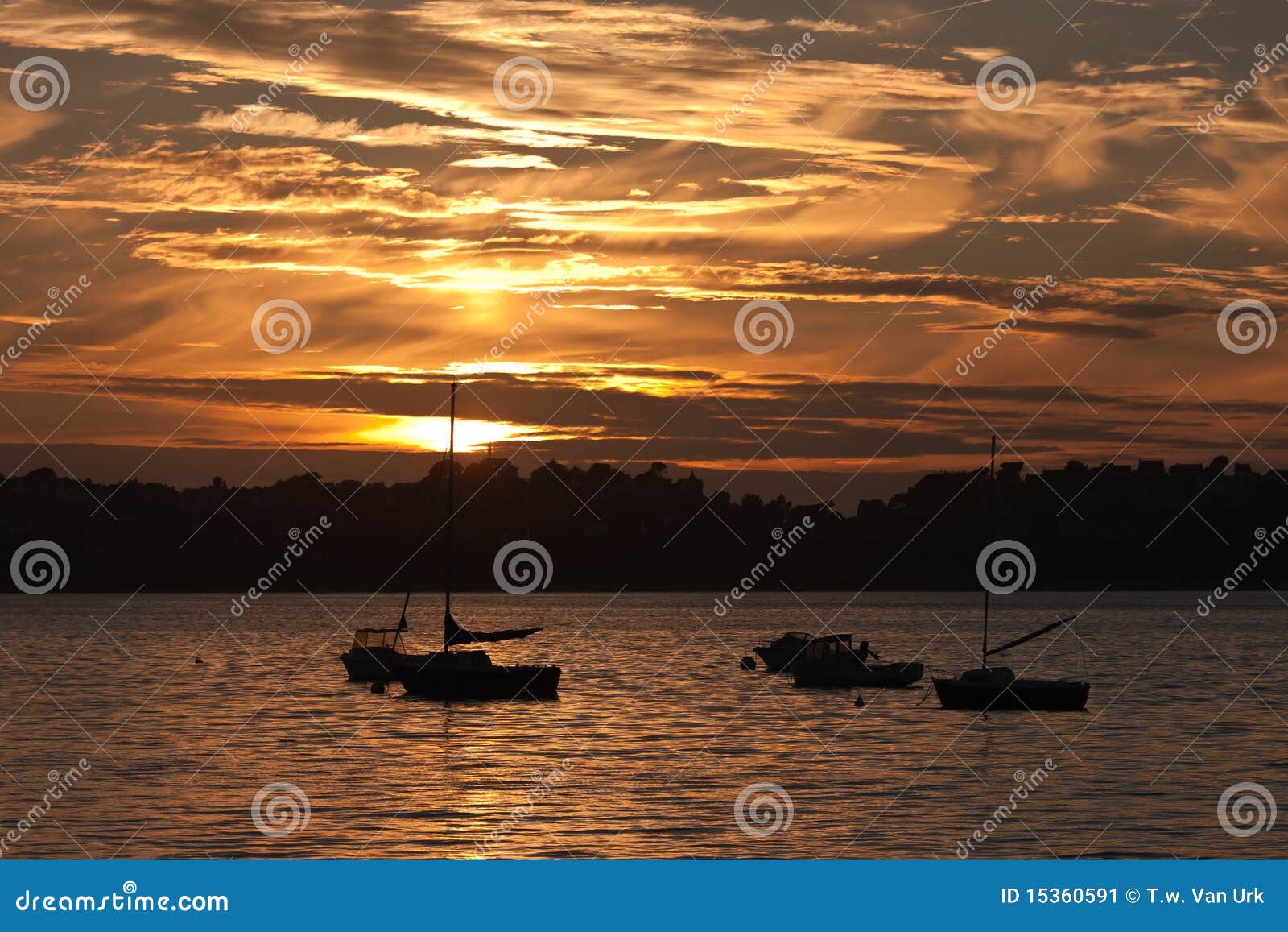 Beautiful Sunset Along the French Coast Stock Image - Image of dusk ...