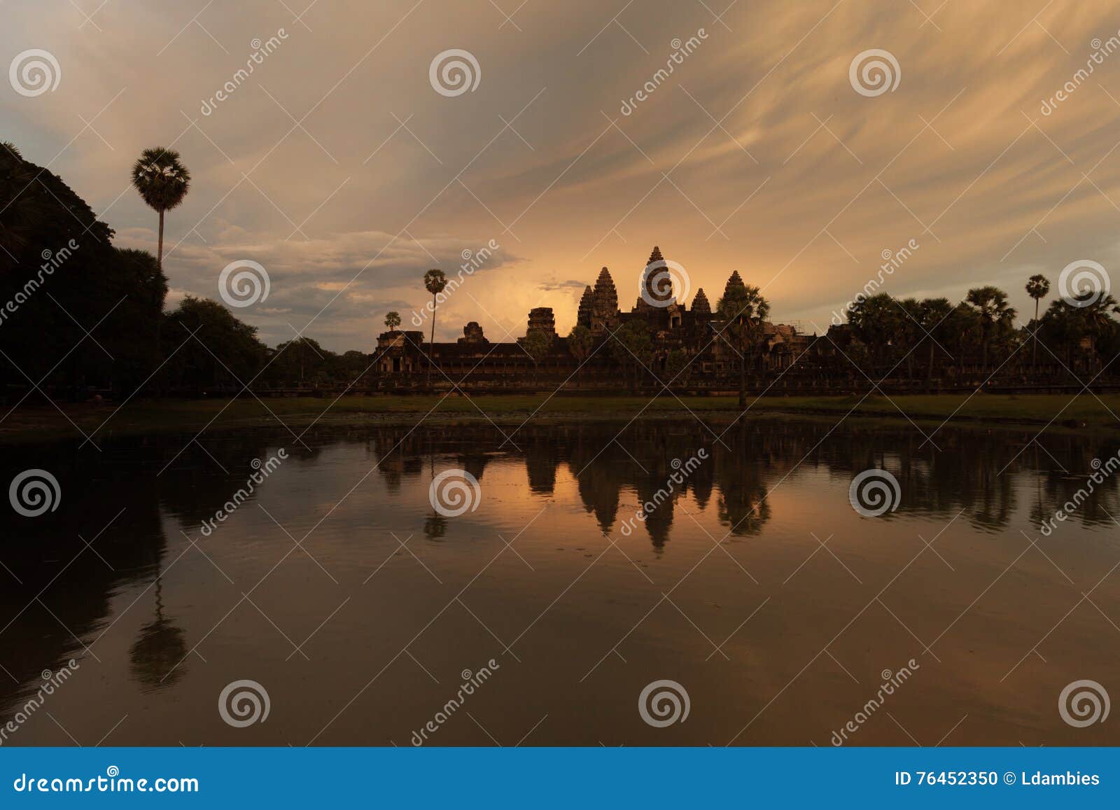 Beautiful Sunset at Angkor Wat Temple Stock Photo - Image of evening ...