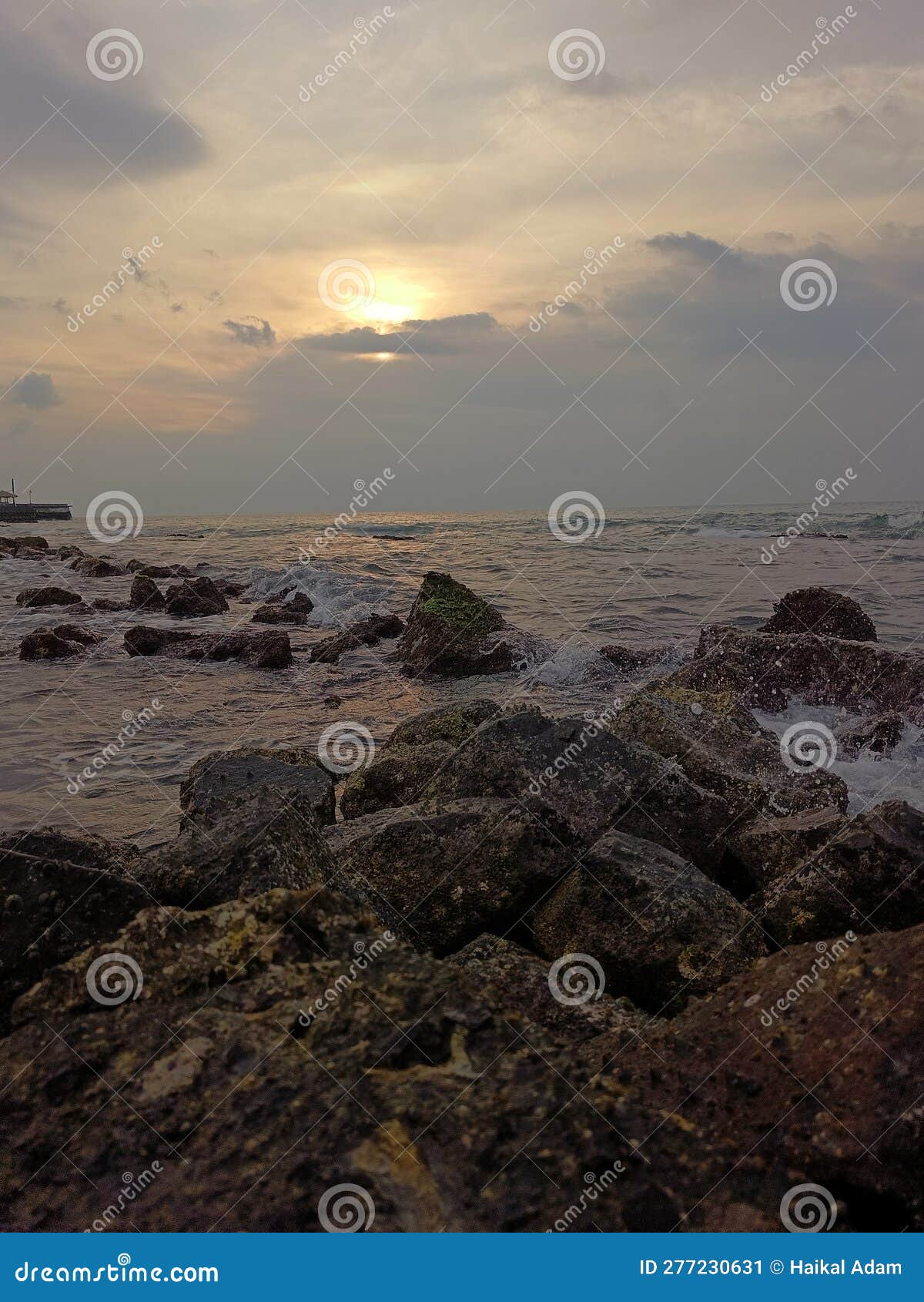 Beautiful Sunset in Anyer Beach Indonesia Stock Image - Image of ...