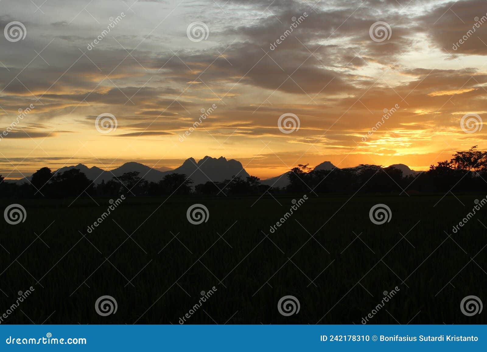 Beautiful Sunset Background in the Afternoon Stock Photo - Image of ...