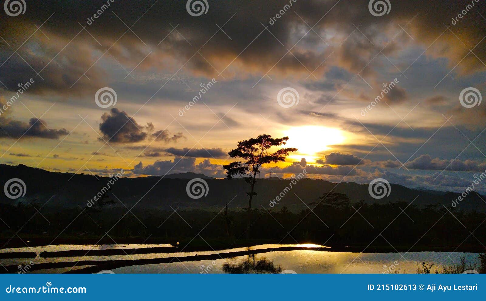 Beautiful Sunset in Banyumas Stock Image - Image of dusk, beautiful ...