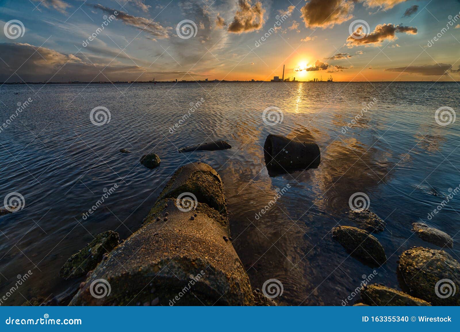 Beautiful Sunset at the Beach Creating the Perfect Atmosphere for an ...