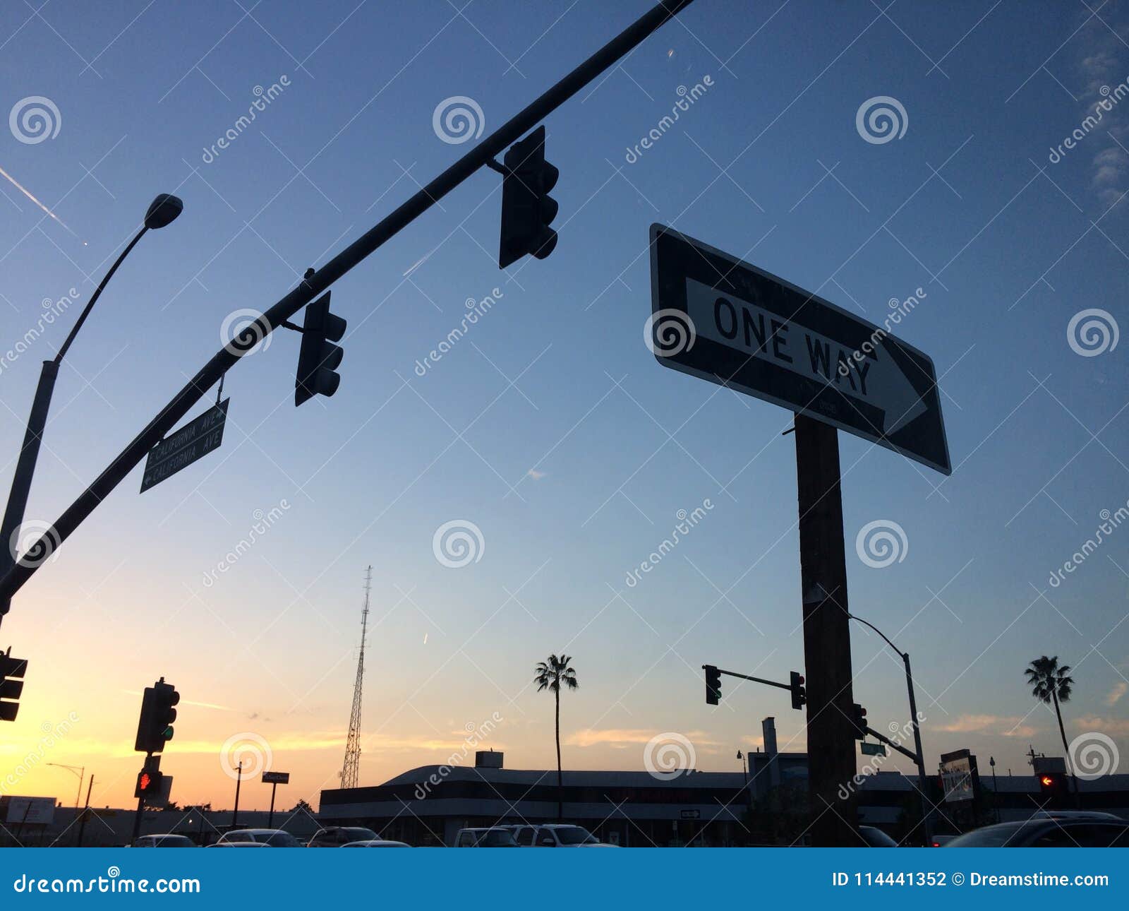 One way stock photo. Image of beautiful, intersection - 114441352
