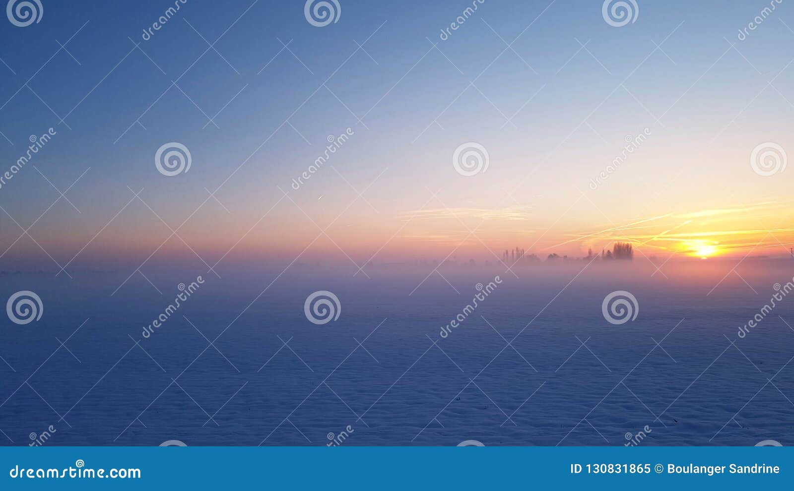 Beautiful Sunset in Blue Light Stock Image - Image of landscape, snow ...