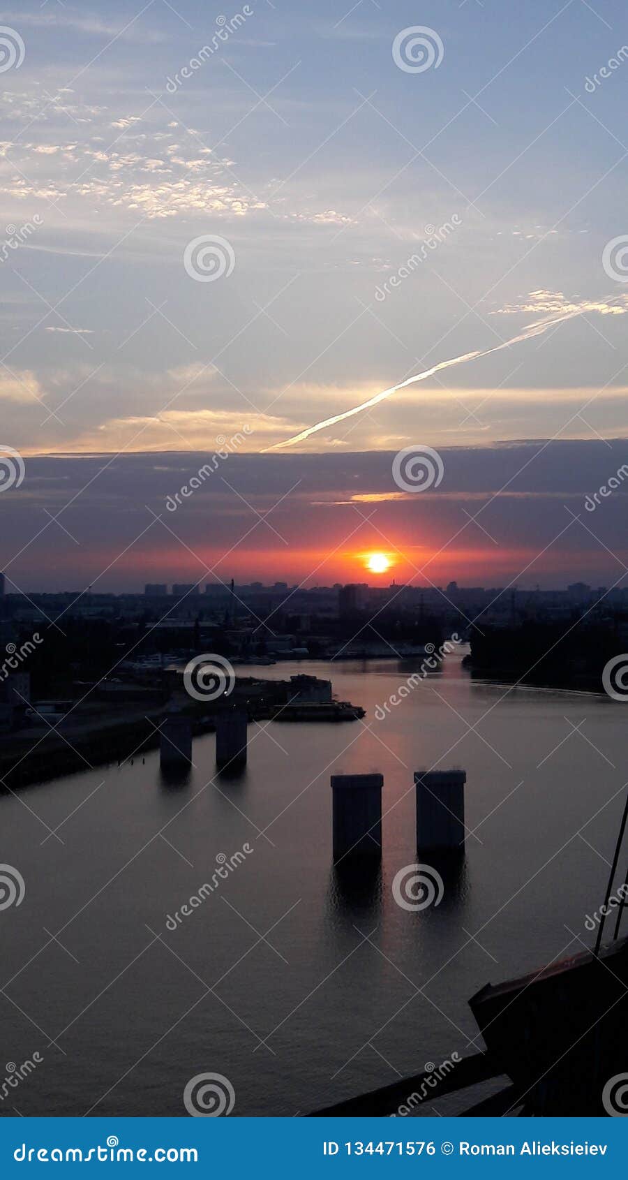 Beautiful sunset stock photo. Image of beautiful, building - 134471576